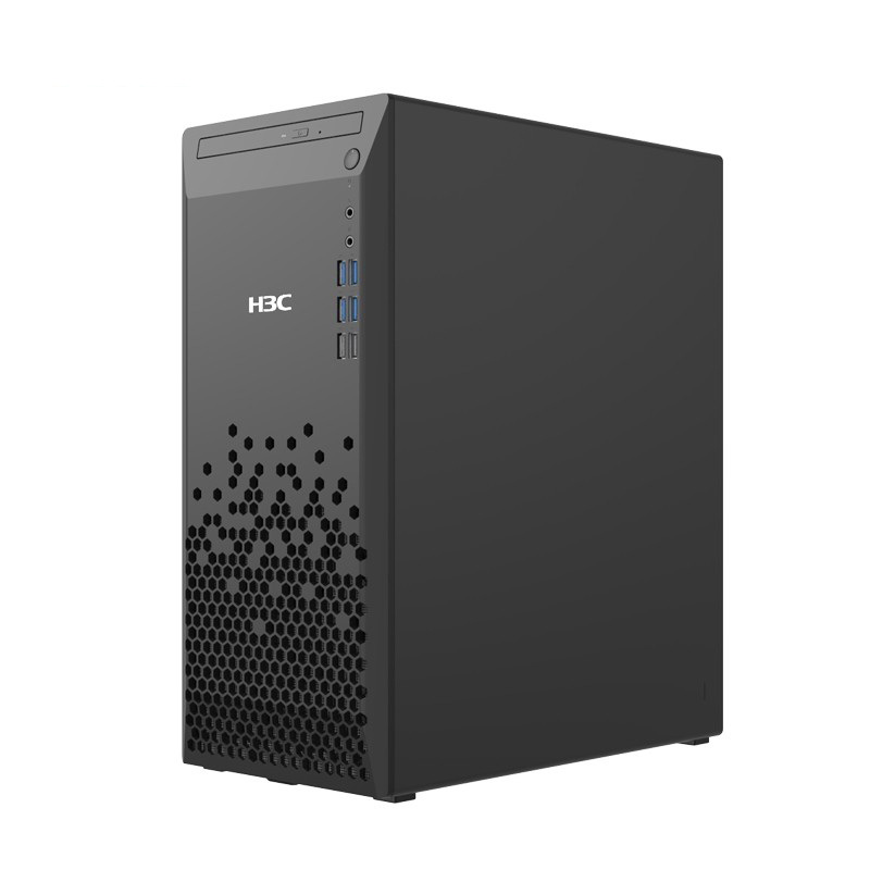 华三(H3C) 台式电脑 X5-020T i5-10400/8GB/256GBSSD/1TB/UMA/180W/None WiFi/None ODD/Win10HB/17L 黑色_全程速达